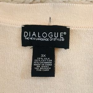 Dialogue | Sweaters | Dialogue Cream Full Length Cardigan Sweater 3x ...